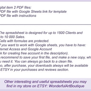 Client Base Customer Base Template Client Base Example | Etsy