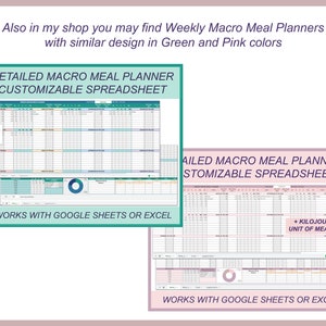 Macro Meal Planner Macro Diet Planner Macro Counter Meal - Etsy