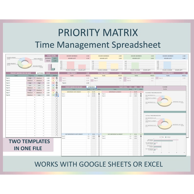 Prioritization Matrix, Task Planner, Task Tracker; Priority Matrix ...