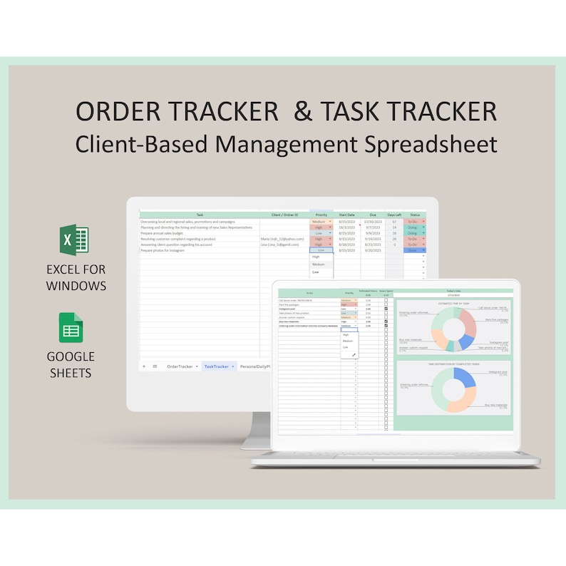 Order Tracking Excel Template, Order Tracker Spreadsheet, Shipment ...