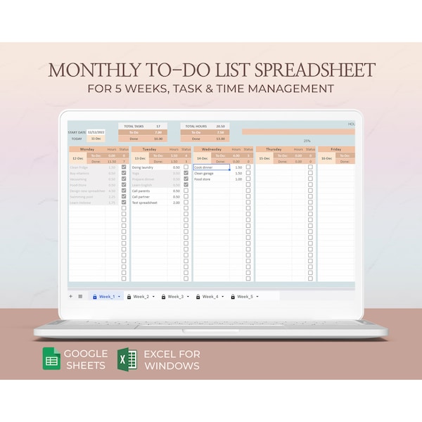 Simple Task List Tracker - Etsy