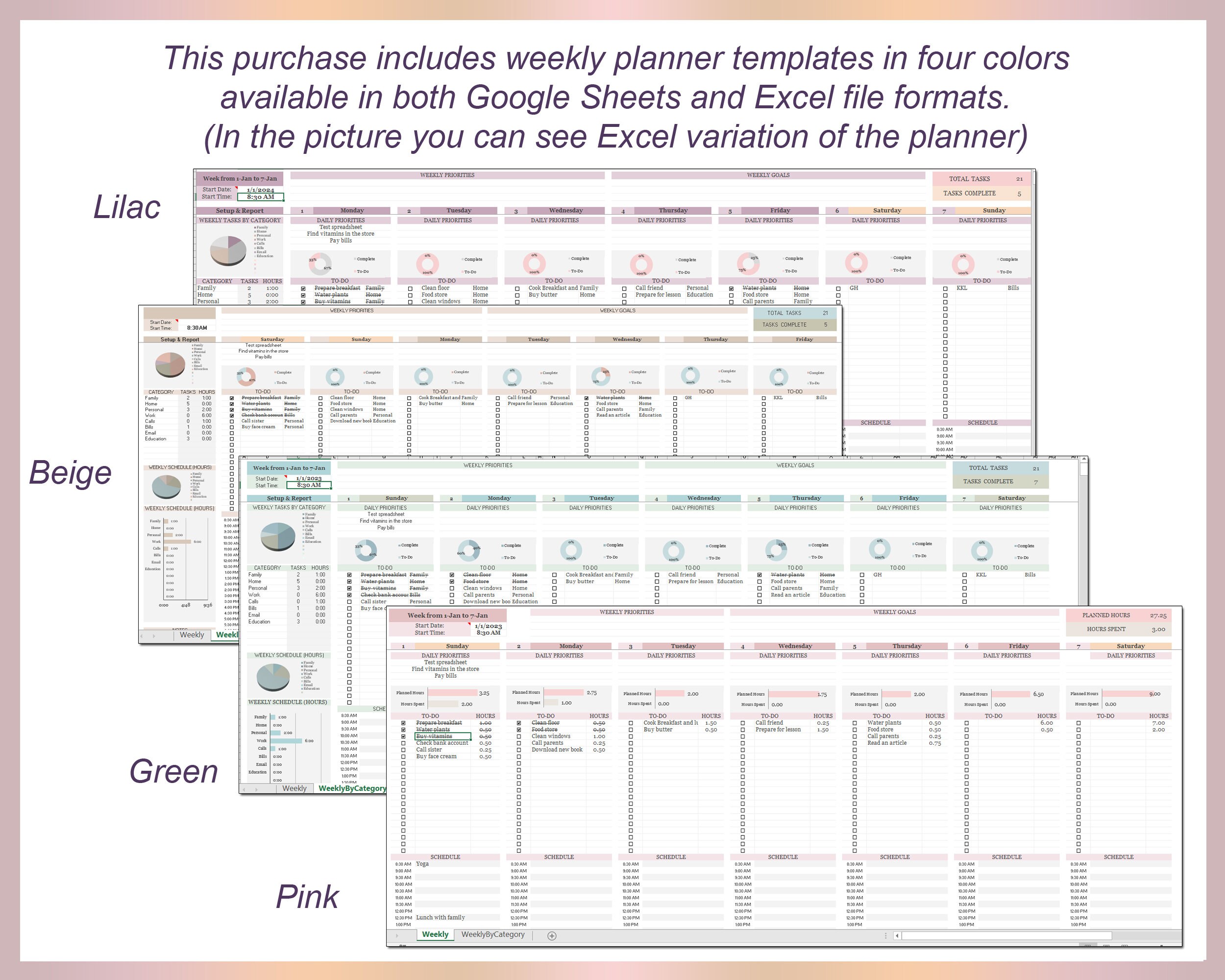 Weekly Planner Sheet, Time Management, Weekly Schedule, Weekly to Do ...