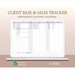 Client Tracker, Customer Base Template, Sales Tracker Spreadsheet ...