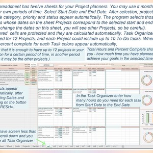 Life Planner Excel Goal Setting Project Planner Template - Etsy