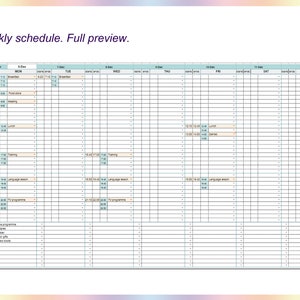 Weekly schedule digital Weekly planner digital To do list | Etsy