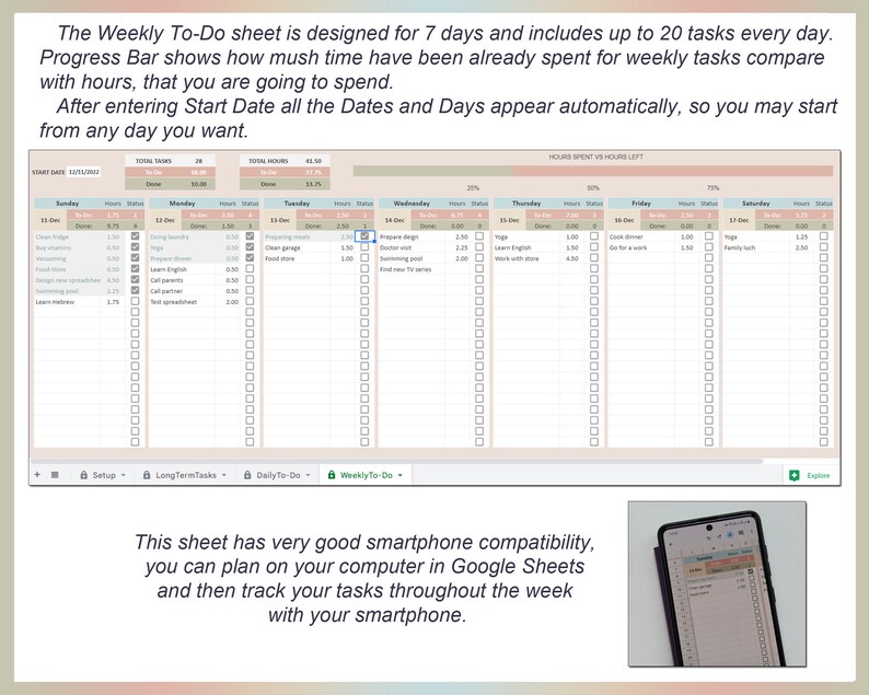 Task Management Task Tracker Google Task Manager Task App - Etsy