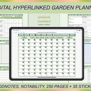 Digital Garden Planner Digital Garden Journal Plants | Etsy