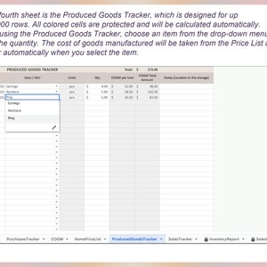 Inventory Spreadsheet Excel Google Sheets Template Manufacturer Sales ...