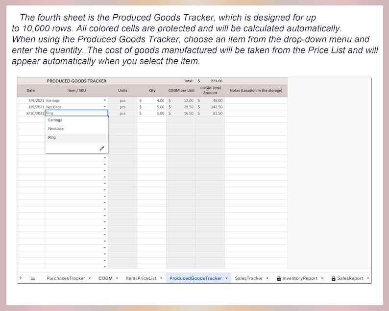 Inventory Spreadsheet Excel Google Sheets Template Manufacturer Sales ...