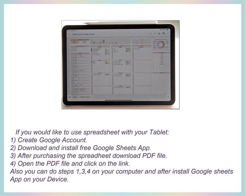 Daily Planner Sheet Time Management Working Hours Organizer To-do List ...