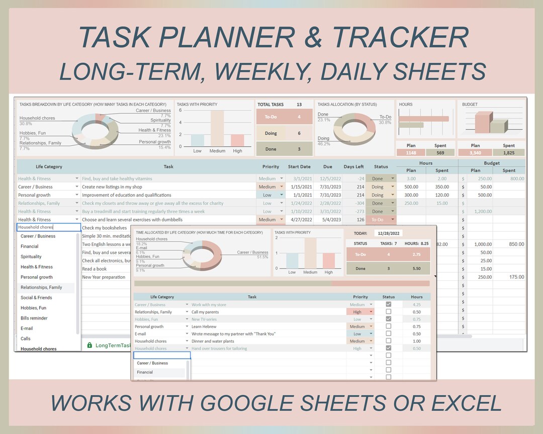 Task Management Task Tracker Google Task Manager Task App - Etsy