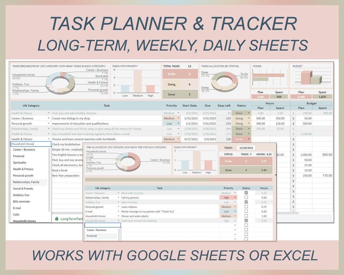 Task Management Task Tracker Google Task Manager Task App - Etsy