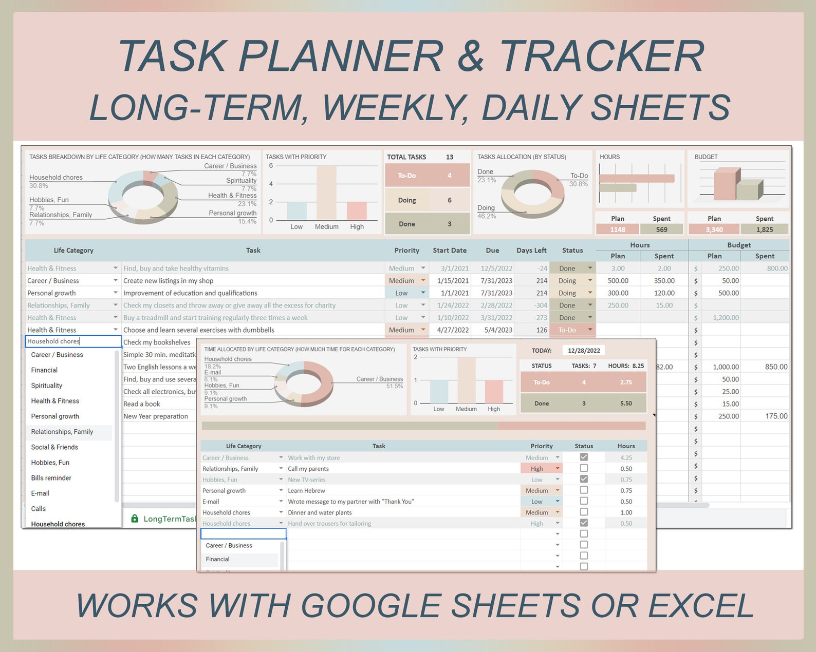 Task Management Task Tracker Google Task Manager Task App - Etsy
