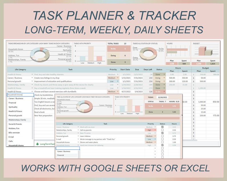 Task Management Task Tracker Google Task Manager Task App - Etsy