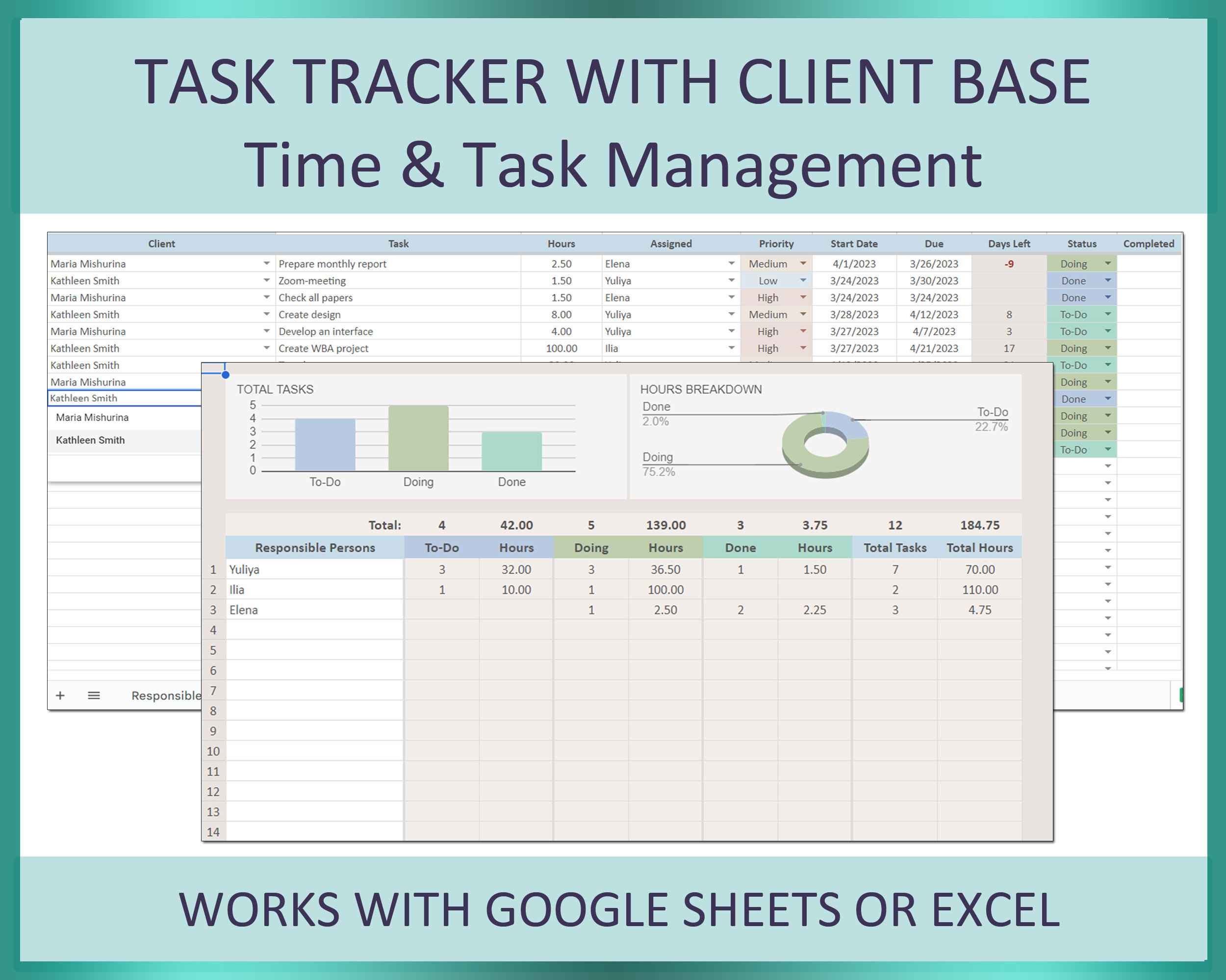 Task Management Digital Task Planner Team Management To-do - Etsy