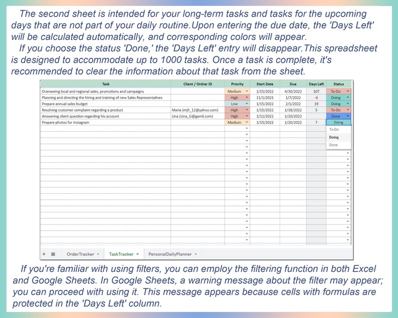 Order Tracking Excel Template, Order Tracker Spreadsheet, Shipment ...