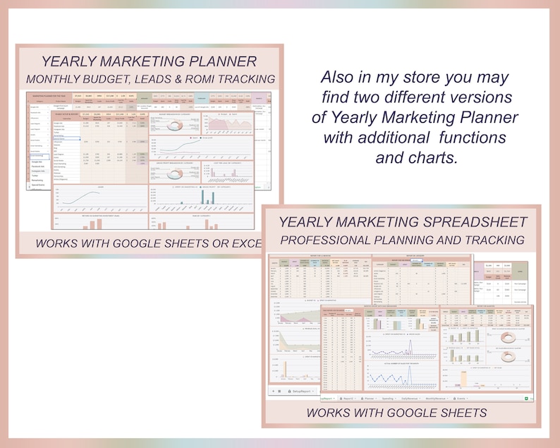 Marketing Planner, Marketing Calendar, Marketing Budget, Content Social ...