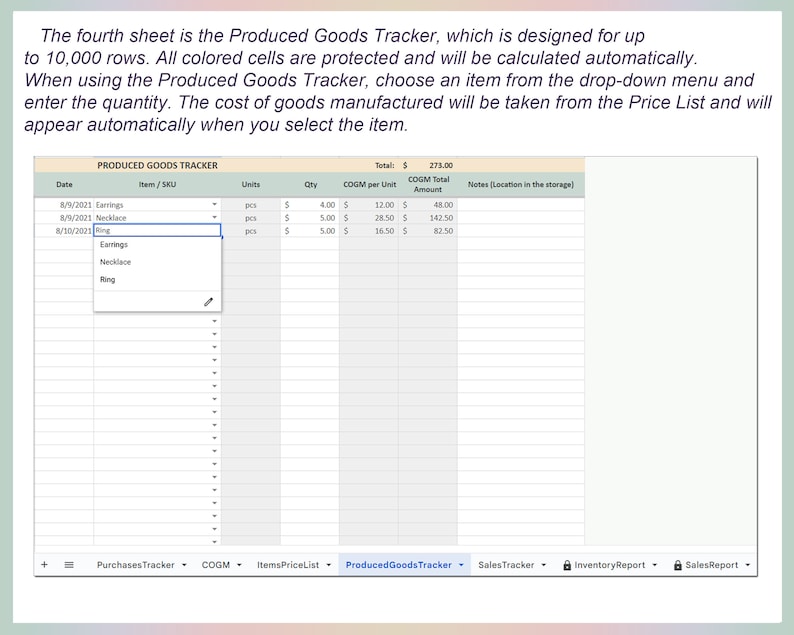 Inventory Spreadsheet, Excel Inventory Sheet, Pricing Sheet, Sales ...