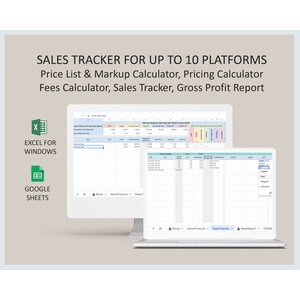 Sales Tracker, Sales Tracking App, Sales Tracking Spreadsheet, Expense ...