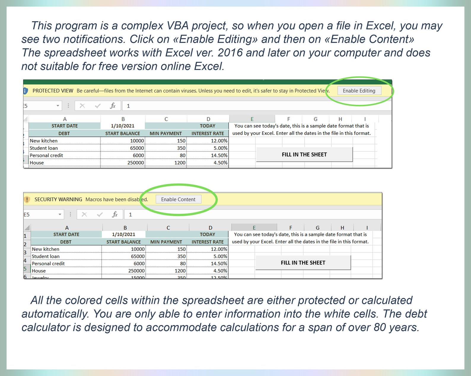 Debt Avalanche Calculator Spreadsheet, Debt Avalanche Excel, Debt ...