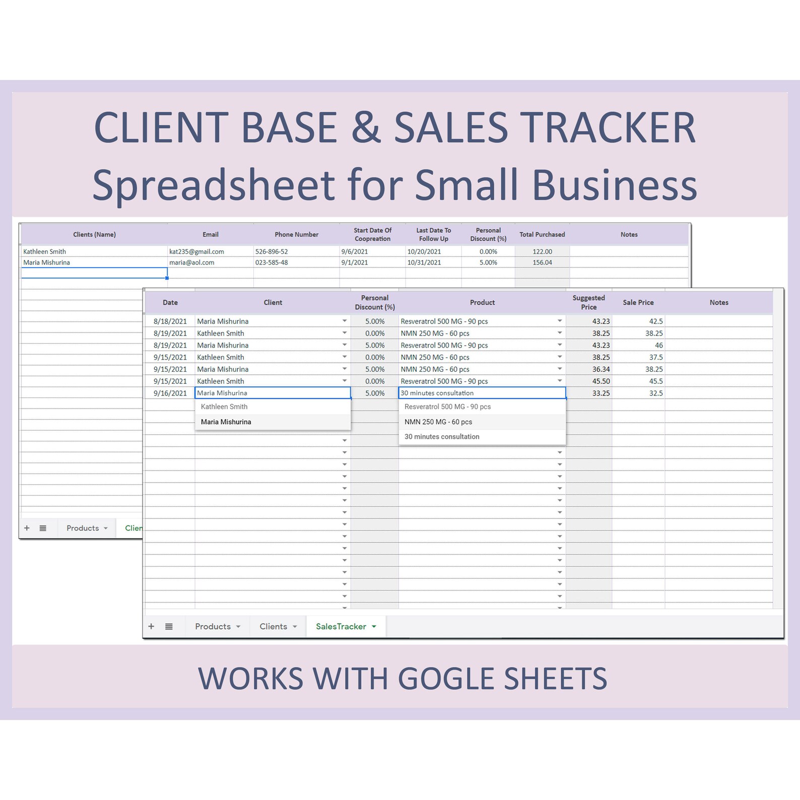 Client Base Spreadsheet Customer Management Template Loyal Consumer ...