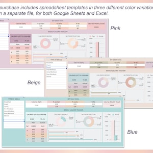 Macro Meal Planner Spreadsheet, Excel Meal Planner, Macro Diet Meal ...