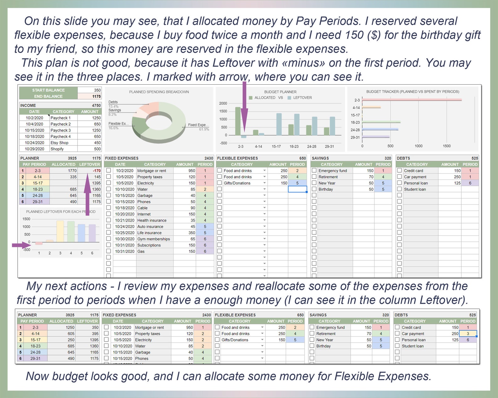 Monthly Budget by Paycheck Budget Planner Spreadsheet Budget - Etsy