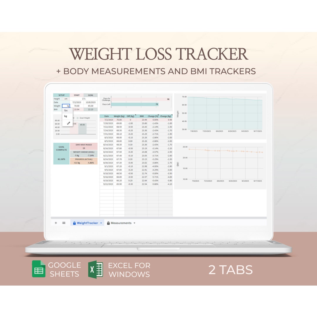 Weight Loss Tracker Spreadsheet Google Sheets Challenge Chart Weekly ...