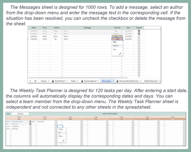 Project Manager Spreadsheet, Task Tracker, Project Manager Template ...