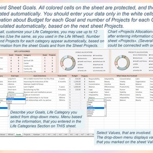 Life Planner Excel Goal Setting Project Planner Template - Etsy