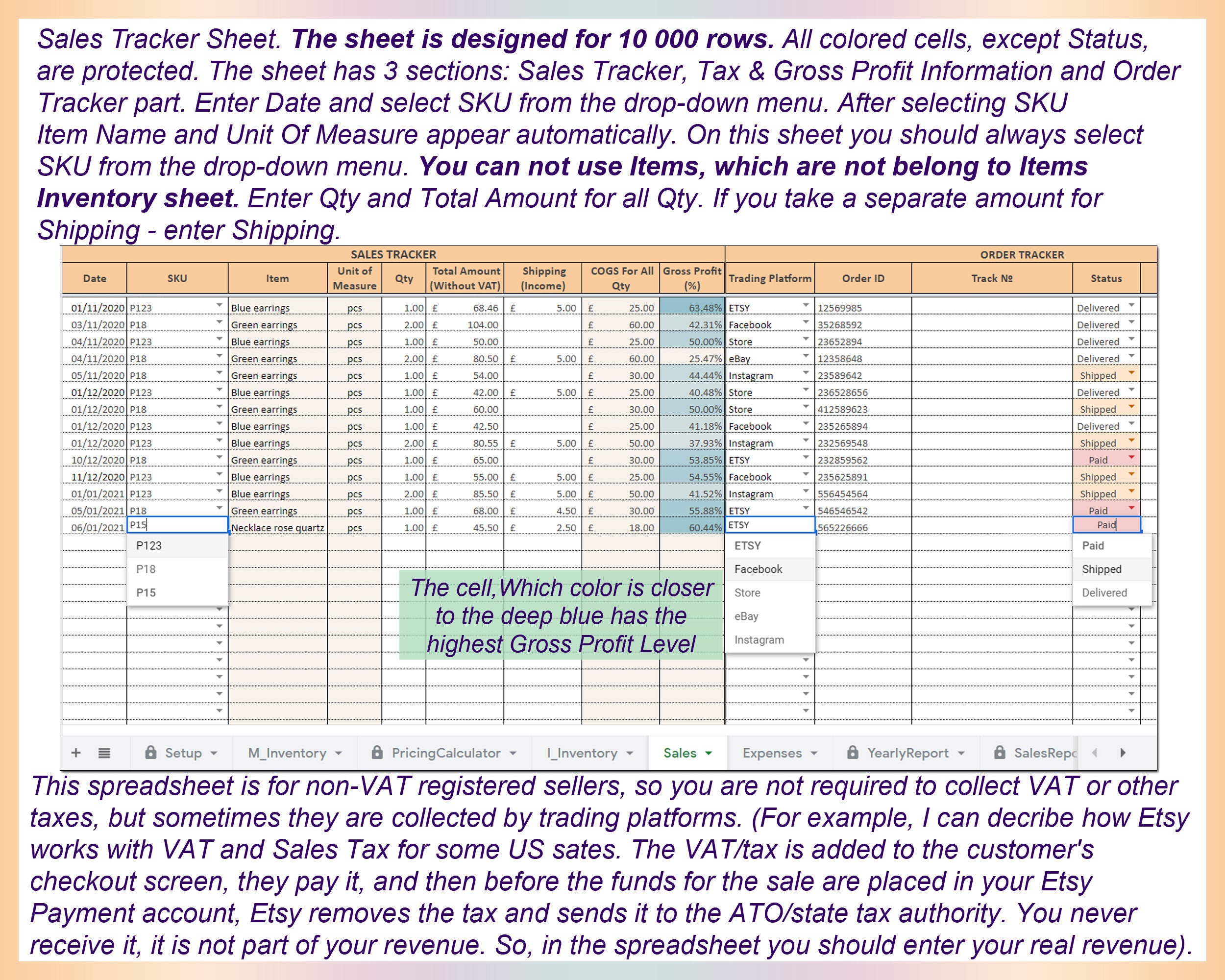 Small Business Tool for UK Sellers Etsy Sellers Bookkeeping, Sales ...