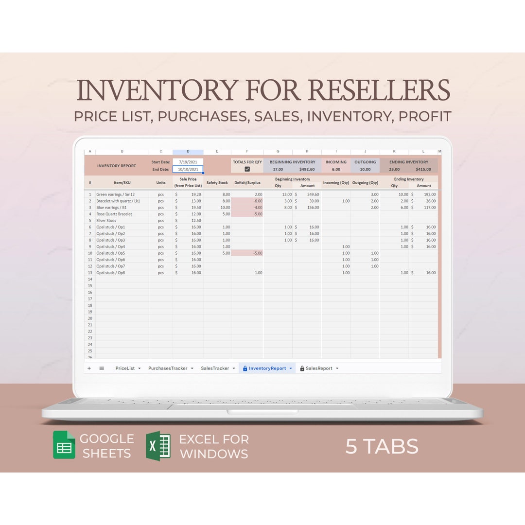Inventory Management System Spreadsheet Cloud Inventory Tracker ...