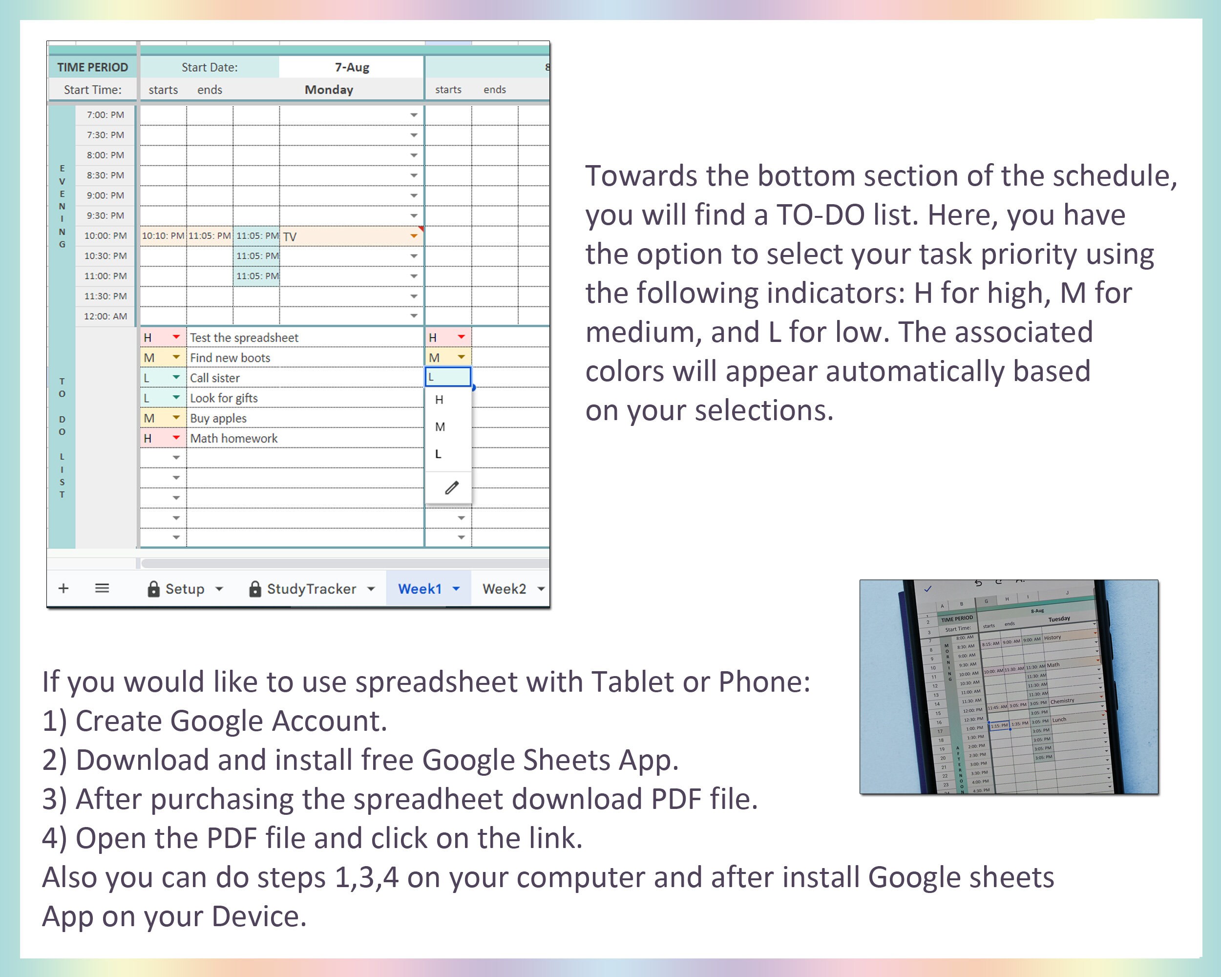 Study Time Tracker, Digital Student Planner, Homework Tracker, Study ...