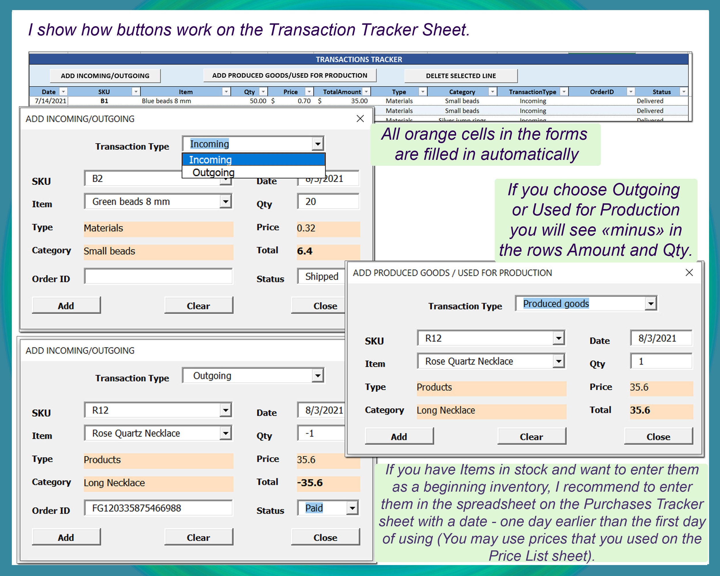Inventory Spreadsheet Excel Template Sales Tracker Manufacturer ...