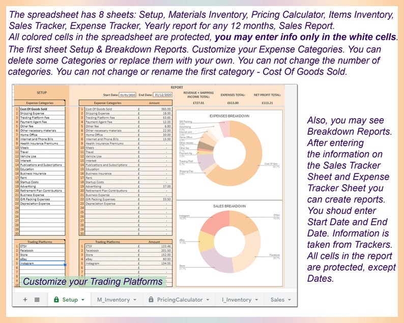 Small Business Tool for UK Sellers; Etsy Sellers Bookkeeping, Sales ...