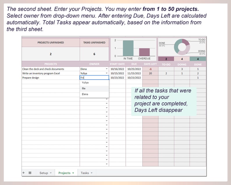 Task Management, Project Planner Spreadsheet, Team Management, Teams ...