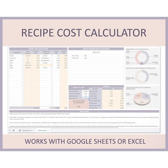 Bakery Recipe Costing Template | Bryont Blog