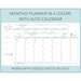 Monthly Calendar Excel Template Planner Google Sheets Monthly Schedule ...