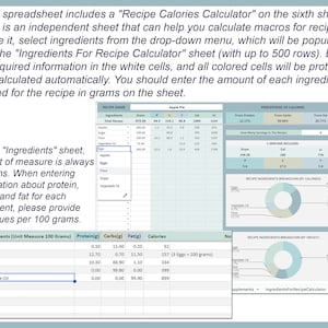 Macro Diet Meal Planner Editable Excel Template Digital Nutrition ...