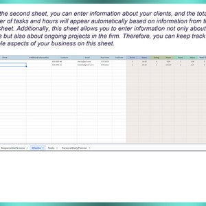 Client Base With Task Tracker, Client Tracker Excel, Work Task Planner ...