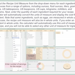 Cake Pricing Calculator Recipe Costing Template Baking Ingredient ...