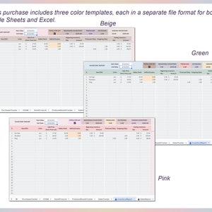 Inventory Spreadsheet Pricing Sheet Sales Tracker Costing Calculator ...