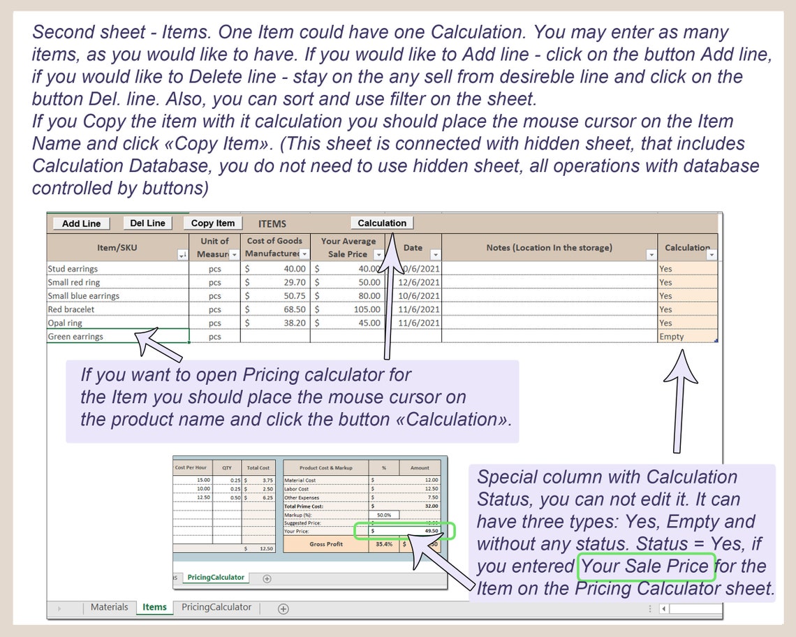 Product Cost Calculator, Product Database, Cost of Goods Sold, Pricing ...
