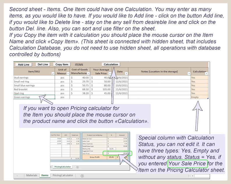 Product Cost Calculator, Product Database, Cost of Goods Sold, Pricing ...
