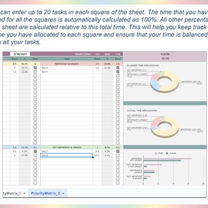 Priority Matrix Spreadsheet, Prioritization Matrix, Action, Project ...
