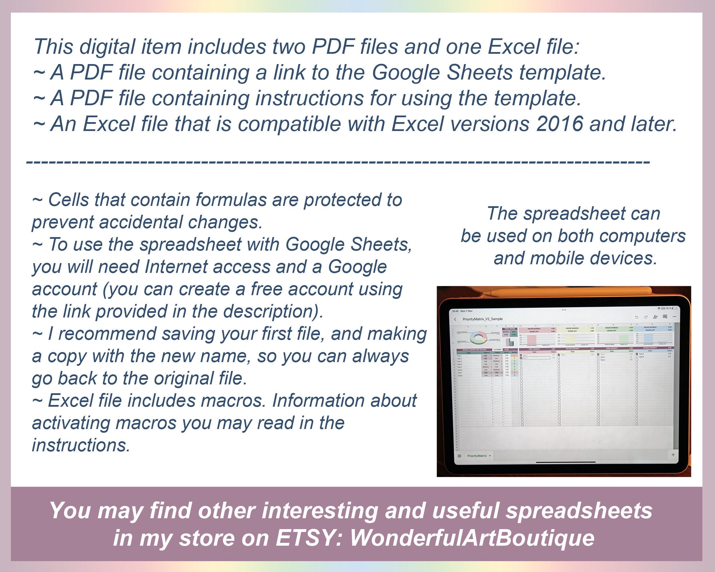 Prioritization Matrix Excel, Task Planner, Task Tracker Priority Matrix ... Prioritization Matrix Excel, Task Planner, Task Tracker Priority Matrix ...