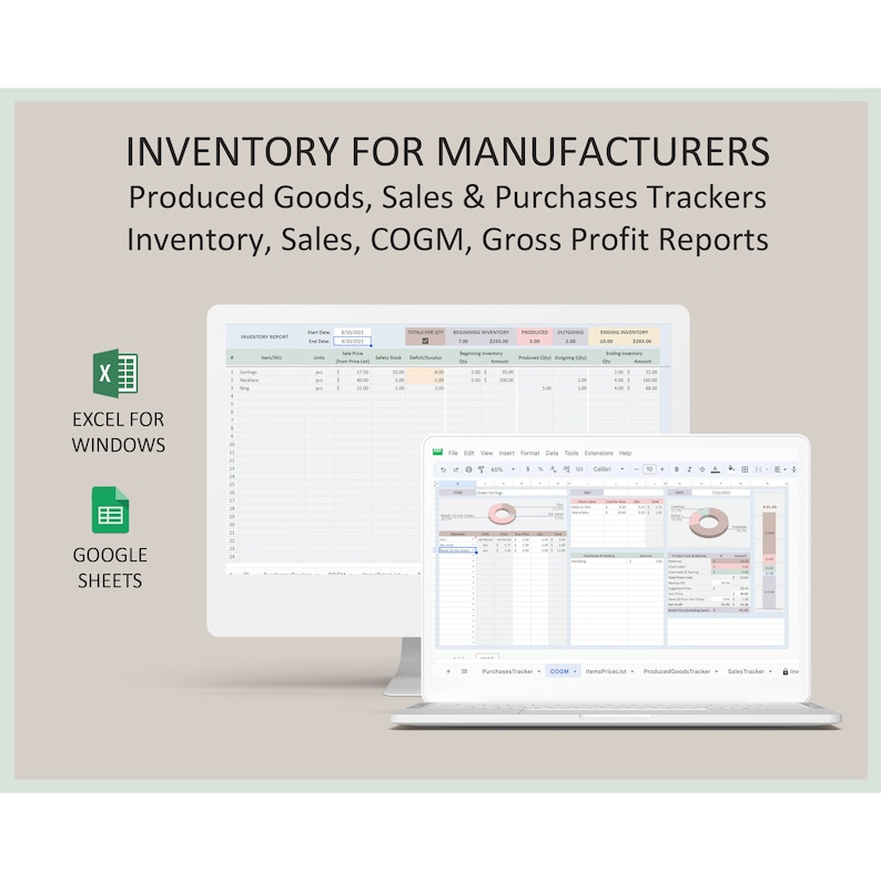 Inventory Spreadsheet, Excel Inventory Sheet, Pricing Sheet, Sales ...