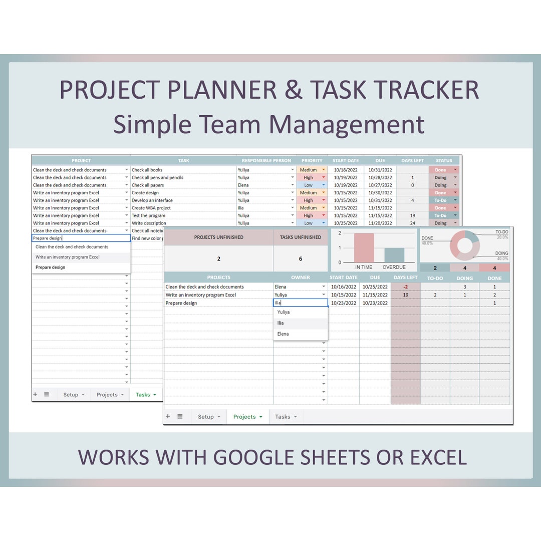 Project Management Template, Project Planner, Task Management, To-do ...