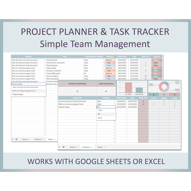 Project Management Template, Project Planner, Task Management, To-do ...