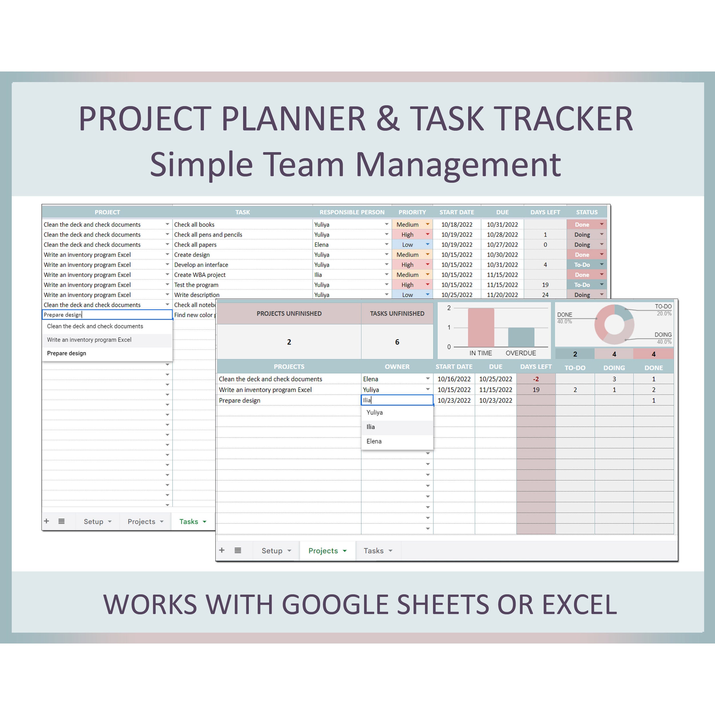 Project Management Template, Project Planner, Task Management, To-do ...